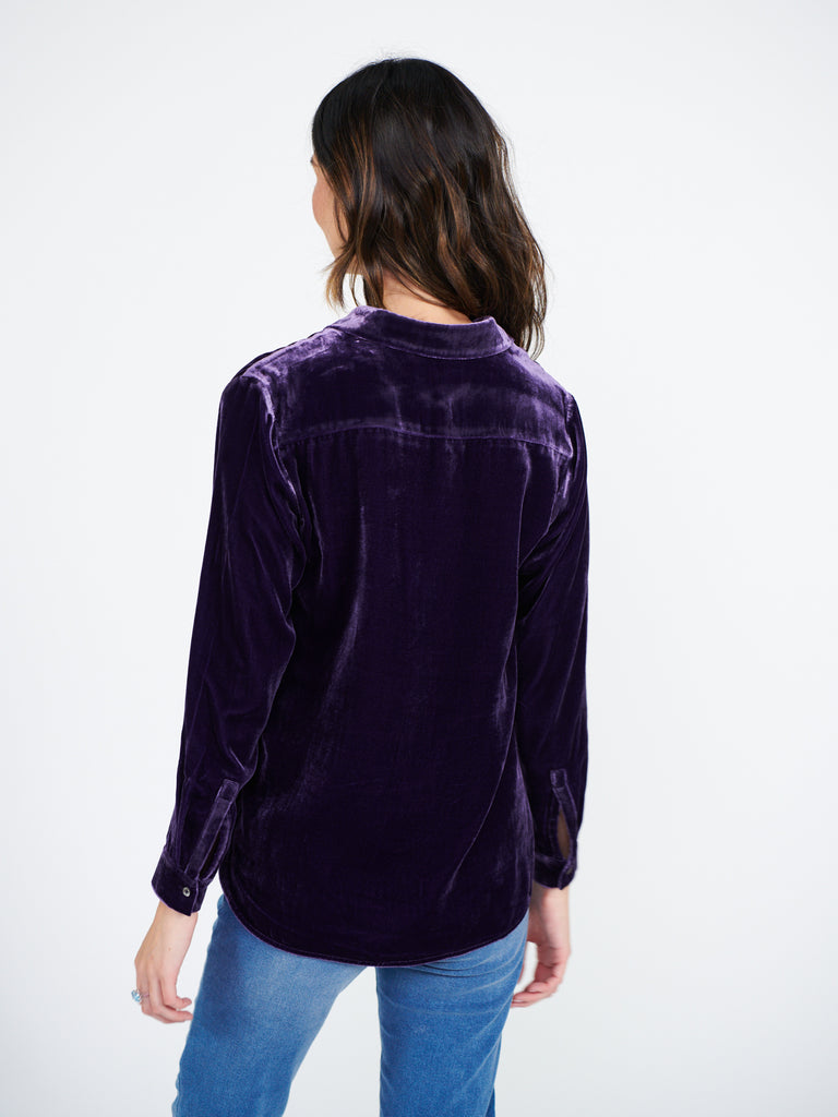 Patti velvet shirt - Blackberry – Blackberry – NRBY